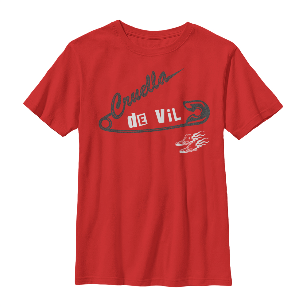 Disney Classics - Cruella - Logo Cruella Pin - Kinder T-Shirt | Shirtinator